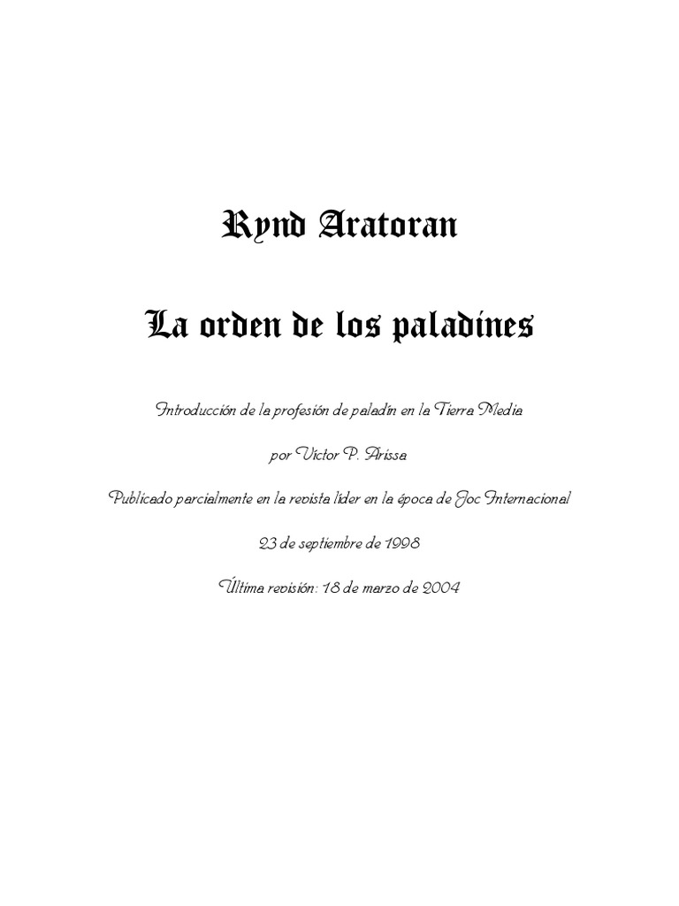 Merp Paladines | PDF