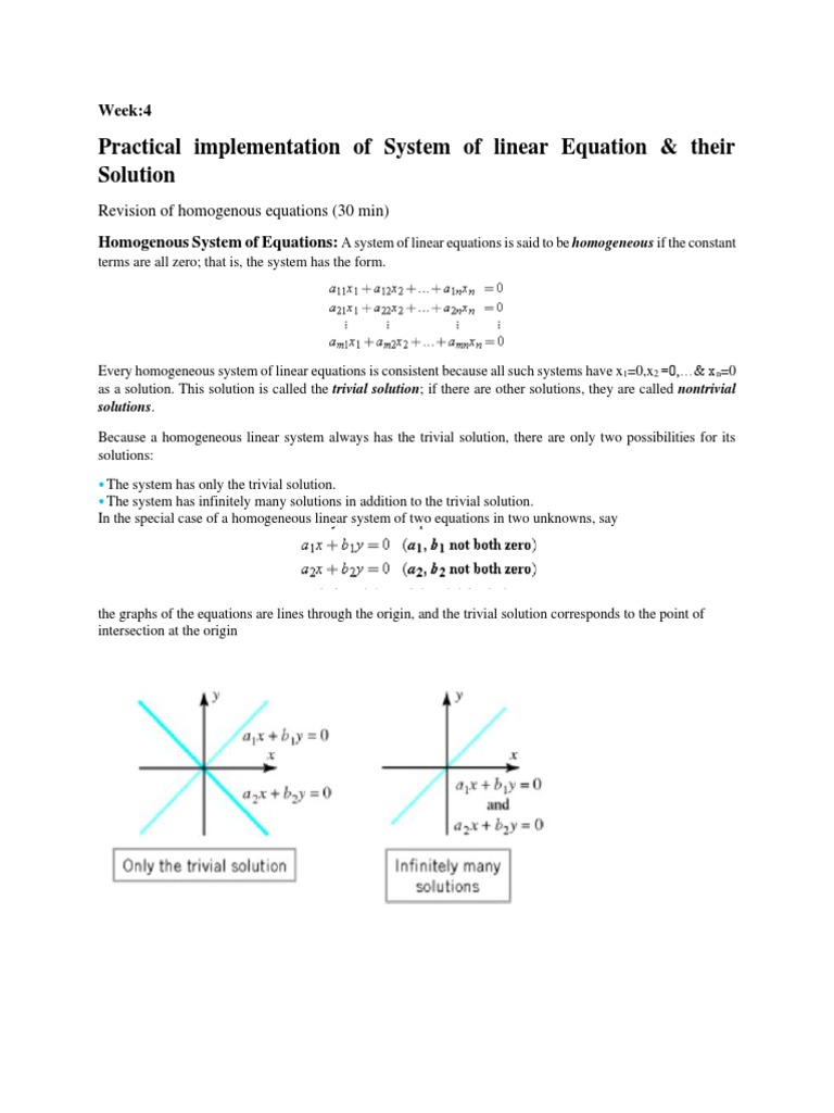 Lec 4 PDF | PDF | System Of Linear Equations | Mathematics
