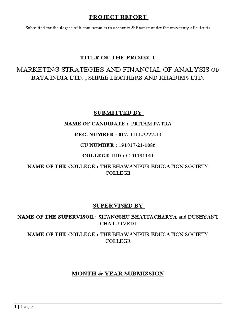 PROJECT REPORT New (1) Joy Good | PDF | Marketing | Business Economics