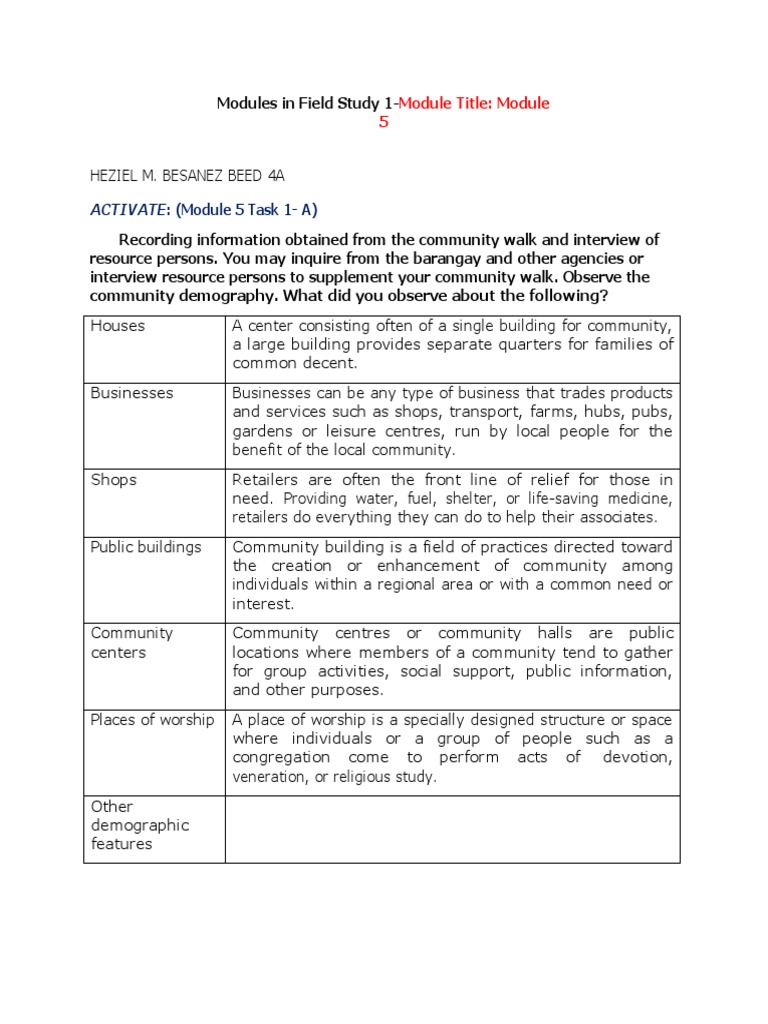Modules in Field Study 1. Module 5 | PDF | Learning | Schools