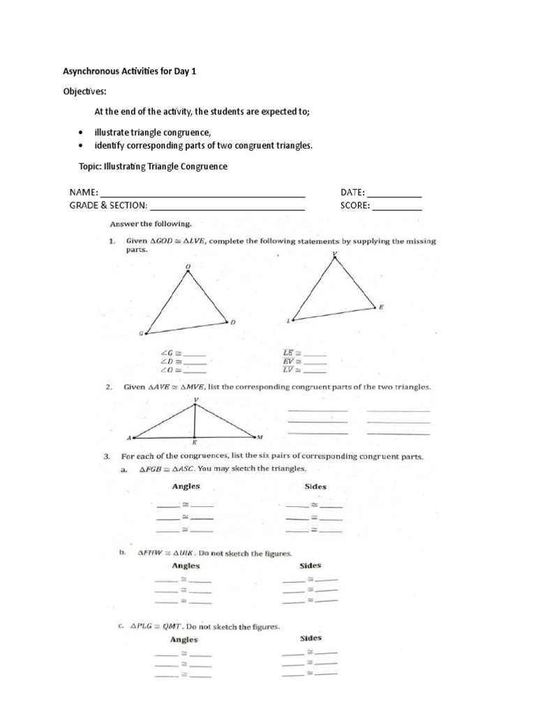 Asynchronous Activity Next Week - Grade 8 | PDF