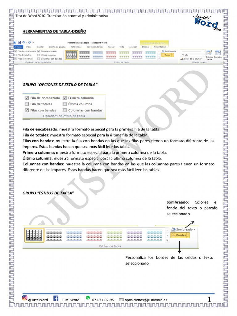 Herramientas de Tabla | PDF
