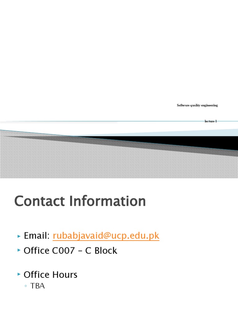 SQE Week 1 Lecture | PDF | Reliability Engineering | Software Quality SQE Week 1 Lecture | PDF | Reliability Engineering | Software Quality