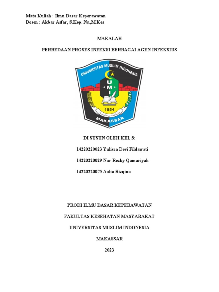 Kel - 8 Makalah Perbedaan Proses Infeksi Bebagai Agen Infeksius IDK | PDF