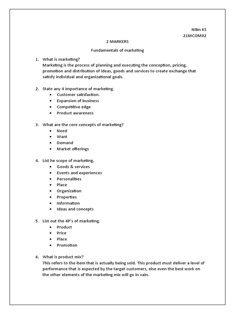 Marketing Fundamentals Explained | PDF | Marketing | Pricing