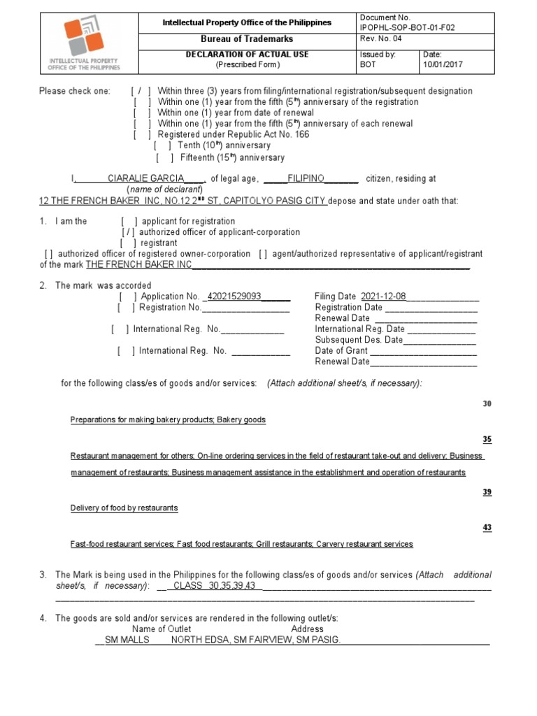 French Baker Inc Dau | PDF | Affidavit | Justice