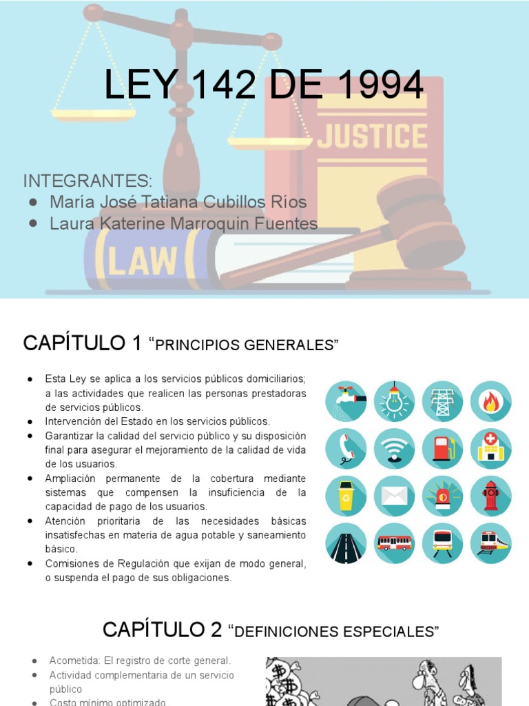 Ley 142 de 1994: Servicios Públicos Domiciliarios | PDF | Finanzas y dinero