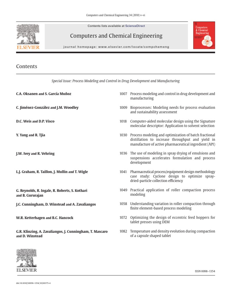 Process Modeling in Drug Development | PDF | Tablet (Pharmacy) | Chemistry