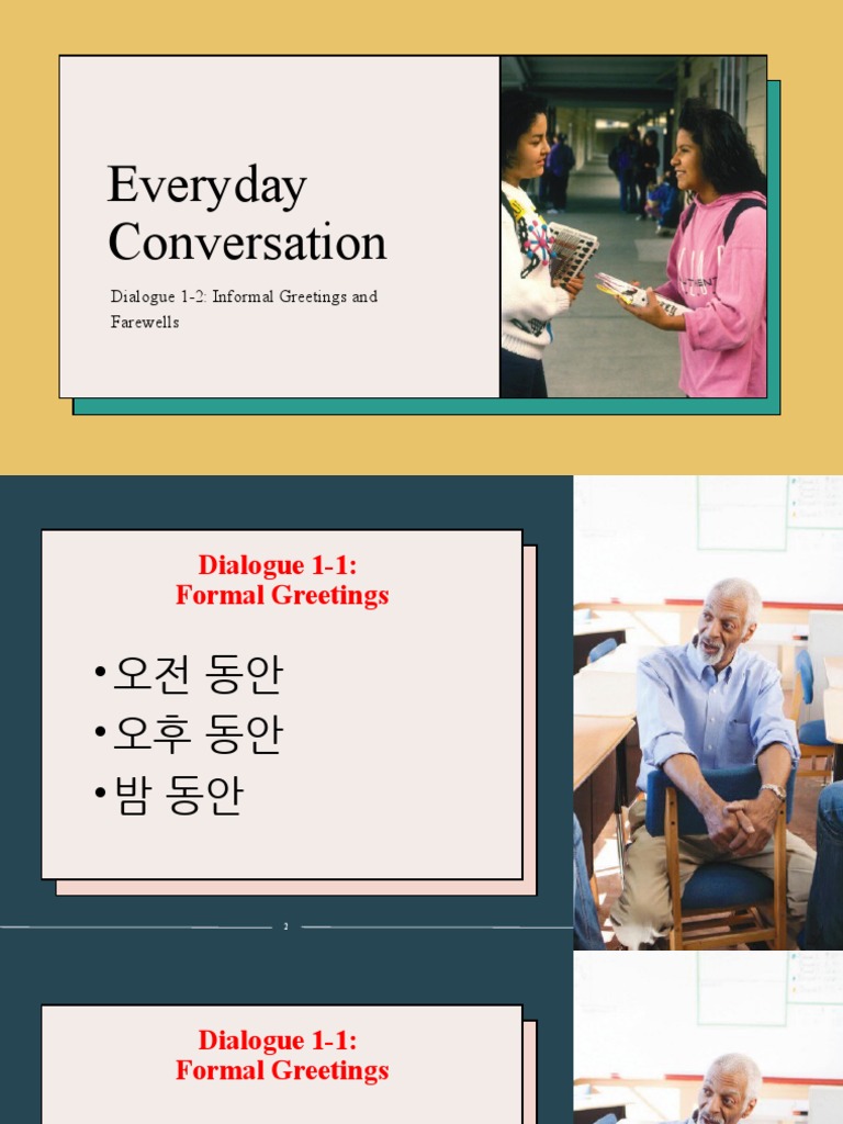 Dialogue 1-2 Informal Greetings and Farewells | PDF | Linguistics ...