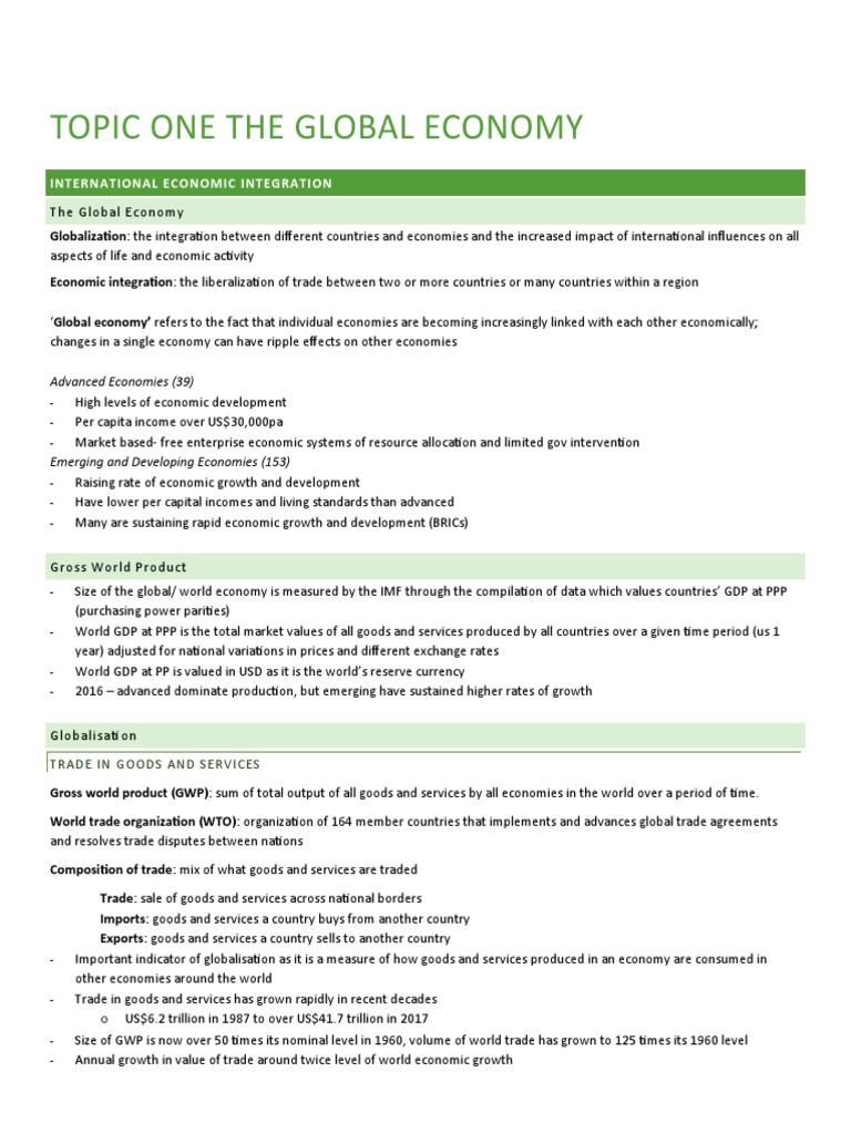The Global Economy | PDF | Tariff | Investing