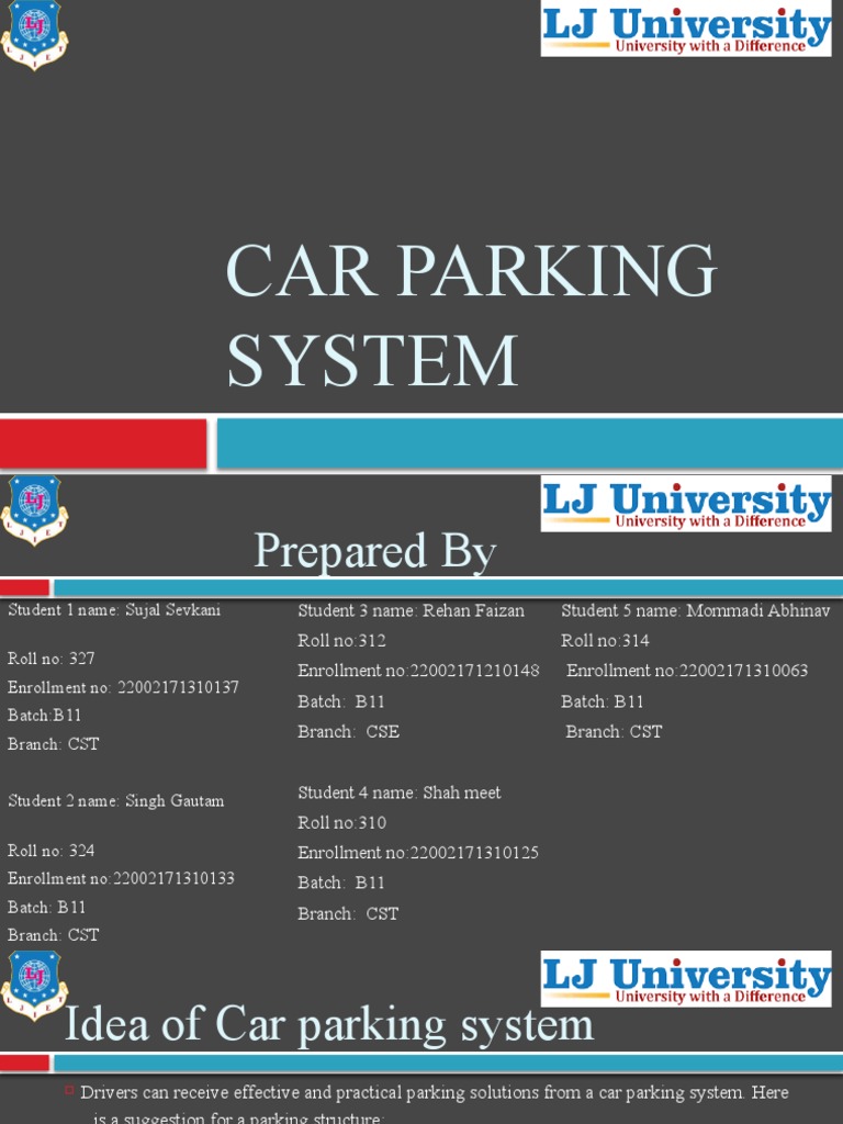 Car Parking System | PDF | Parking | Parking Lot