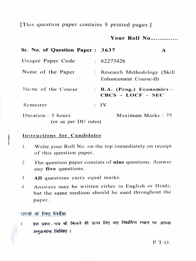RM Paper May 2022 | PDF | Methodology | Scientific Method