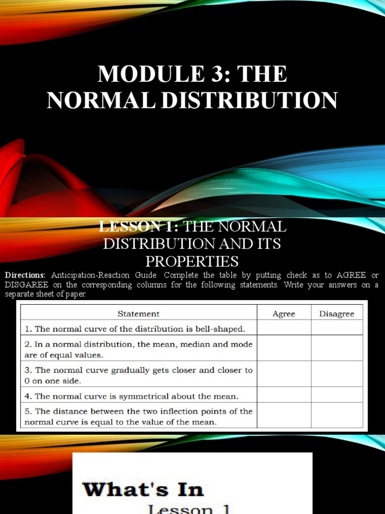 Module 3 | PDF | Standard Score | Normal Distribution