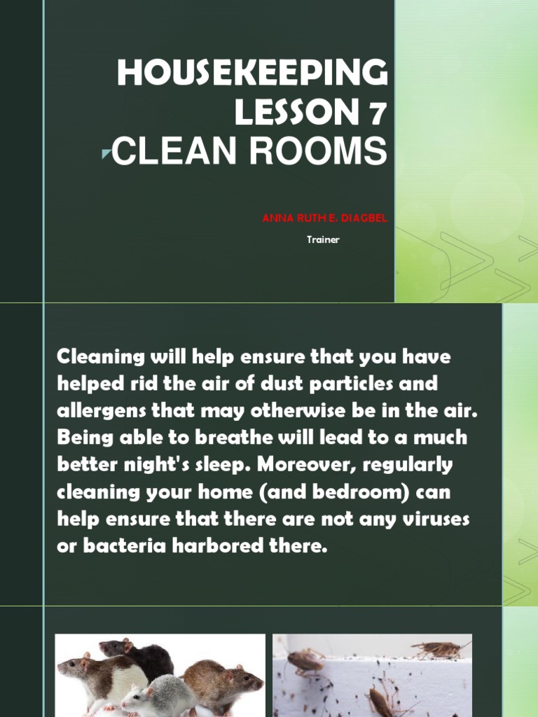 Housekeeping Lesson7 | PDF | Pest Control | Mosquito