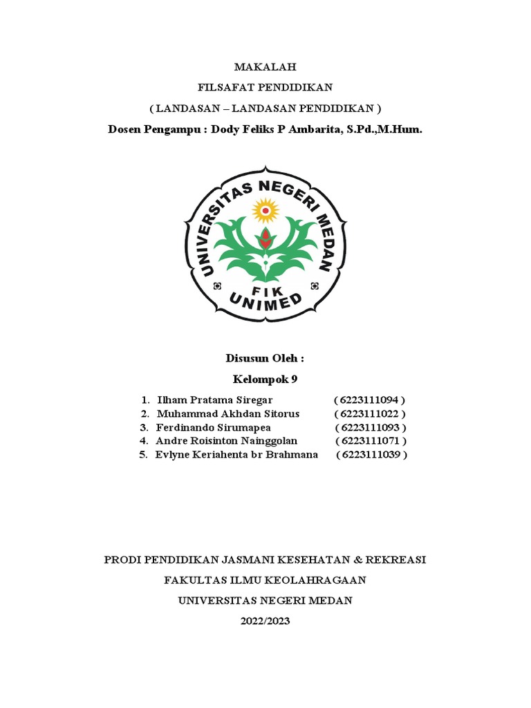 Makalah Filsafat Pend. Kel 9-1 | PDF