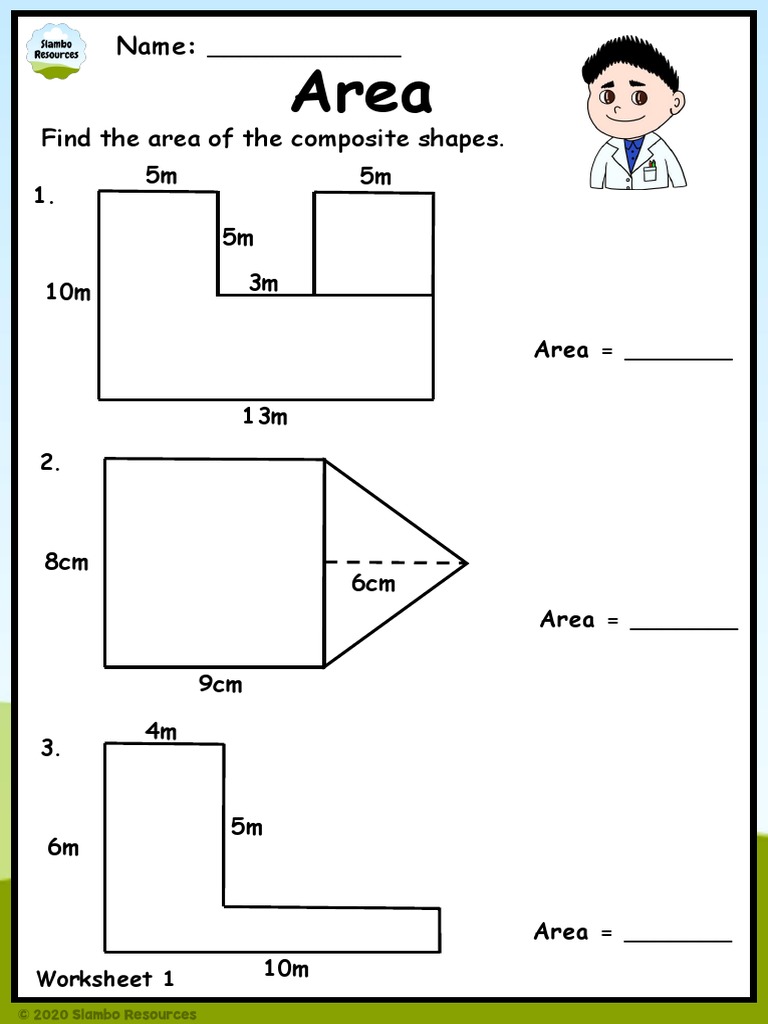 Grade 6 Area Worksheet 1 | PDF