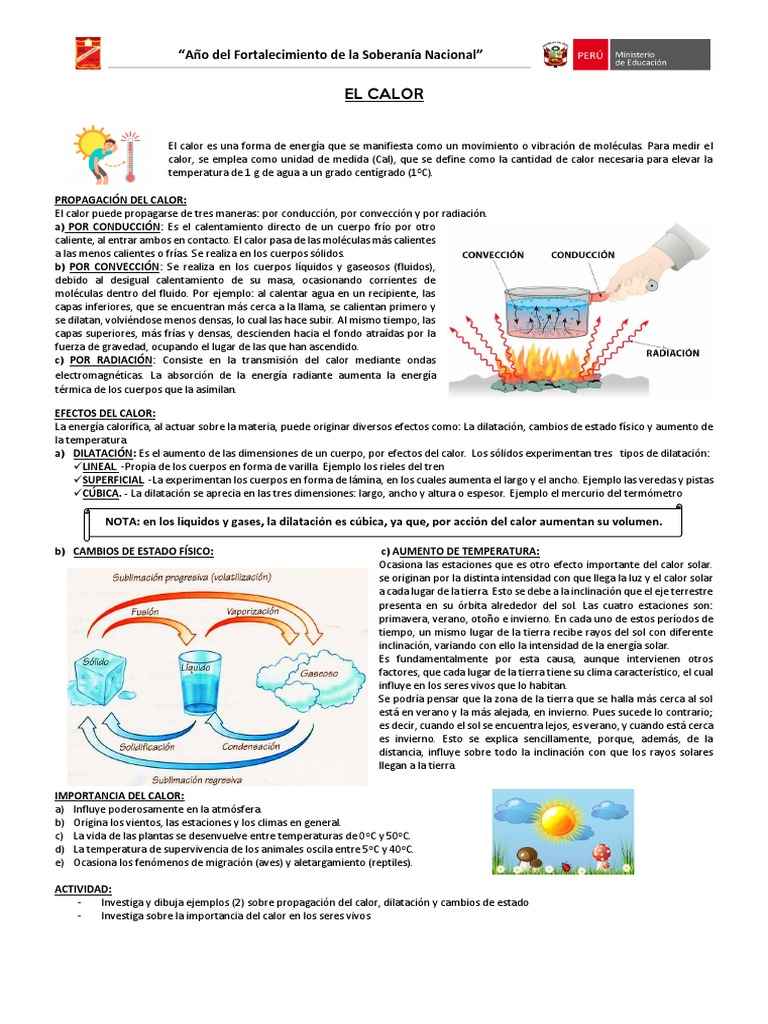 Calor y Temperatura | PDF | Calor | Fahrenheit