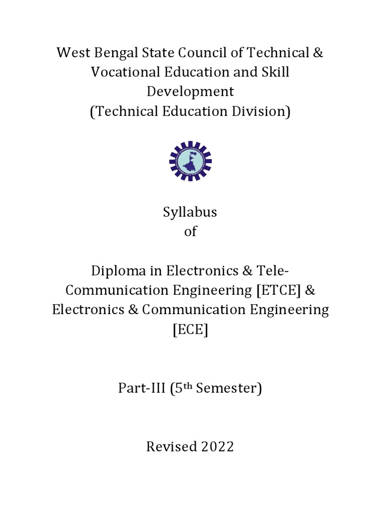 Draft Syllabus - 5th Semester - 15122022 PDF | PDF | Vocational ...