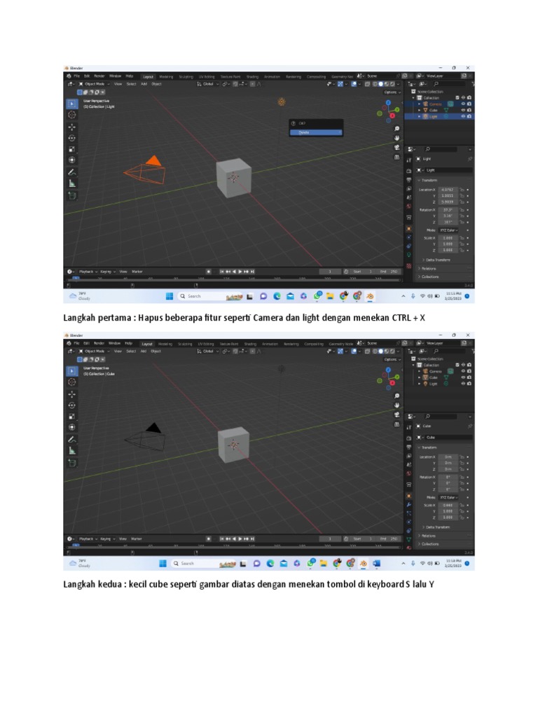 Panduan Dasar Blender 3D | PDF