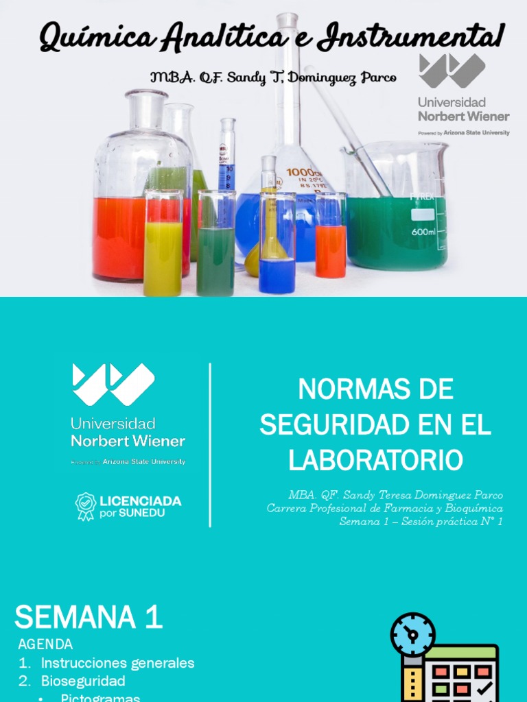 Práctica Semana 1.1 Normas de Seguridad en El Laboratorio | PDF | Laboratorios | Ciencias fisicas