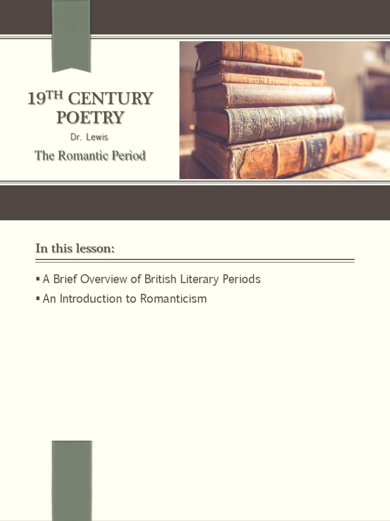 19th Century British Poetry - Romanticism | PDF | English Literature ...