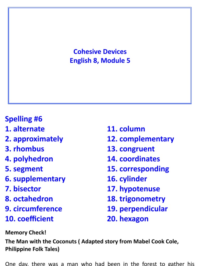 Understanding Cohesive Devices in English | PDF | Clause | Adverb