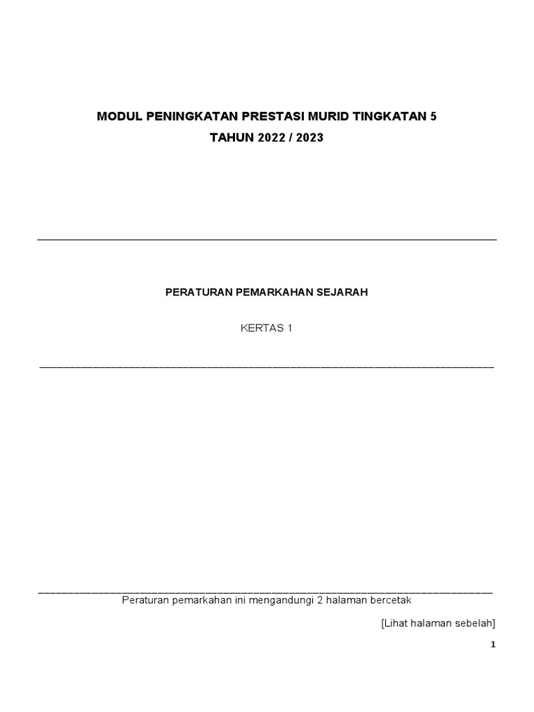 2022 K1 Skema Kedah (Trial) | PDF