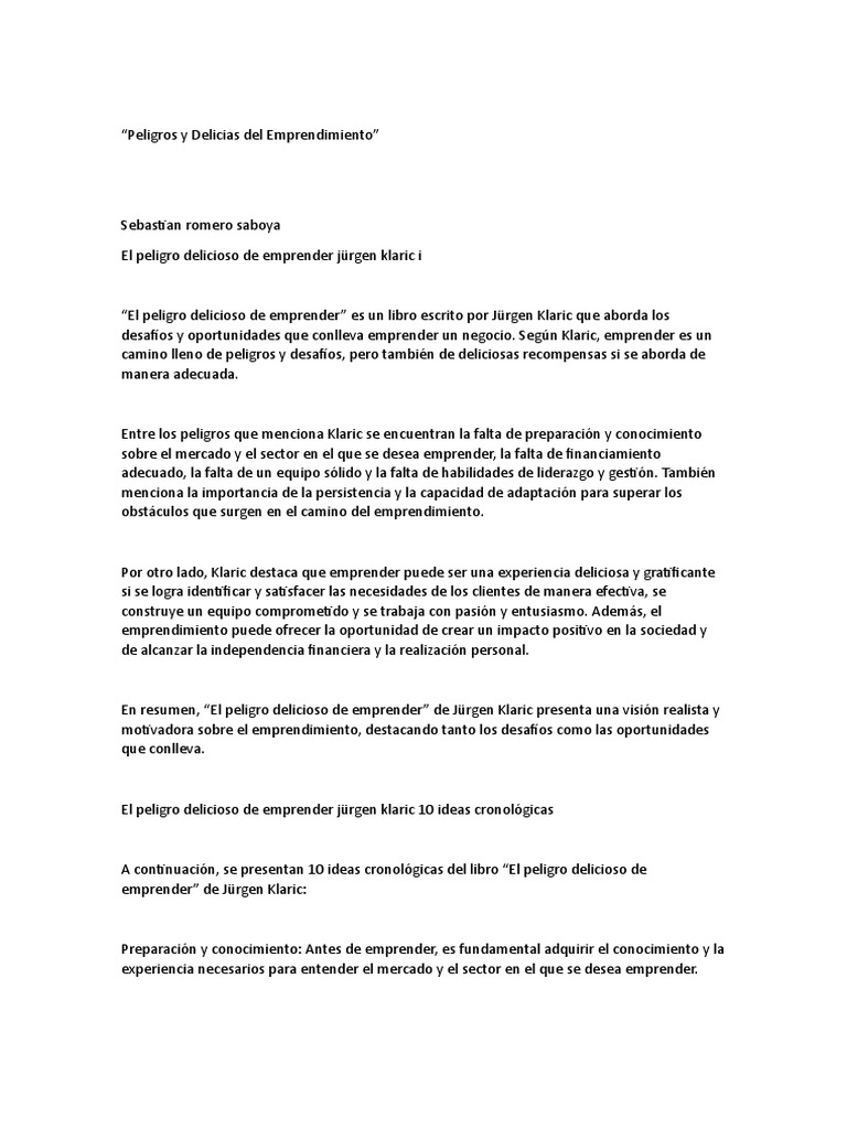 Taller Emprendimiento Pdf Iniciativa Empresarial Planificación