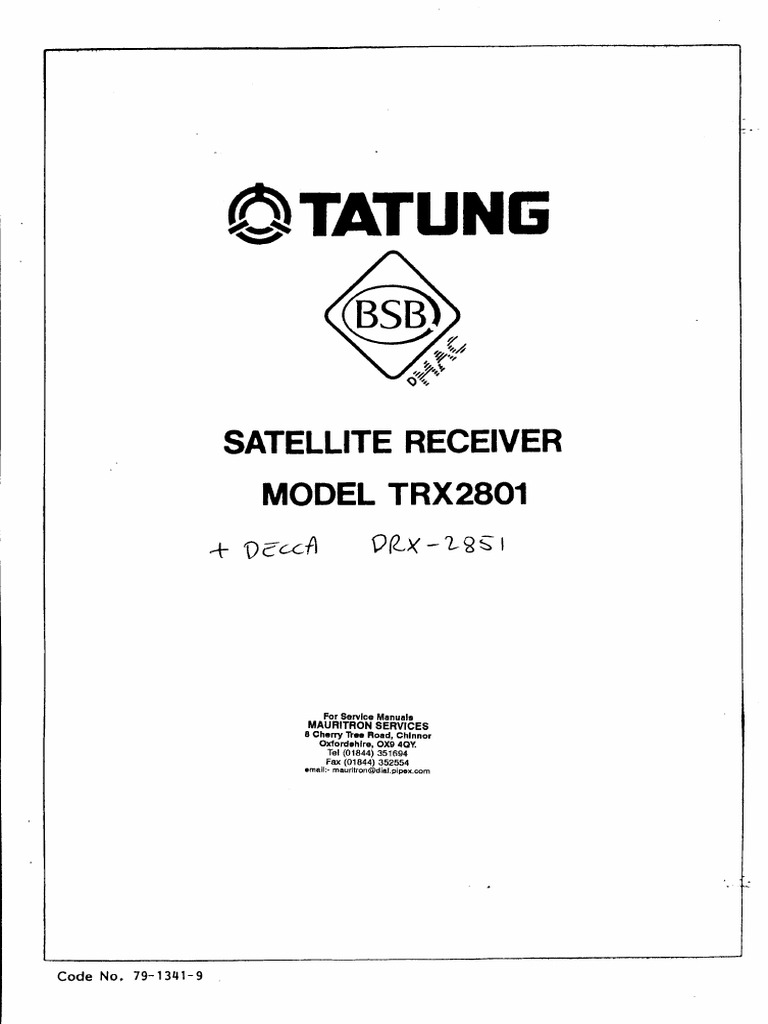 Tatung trx-2801 SM | PDF