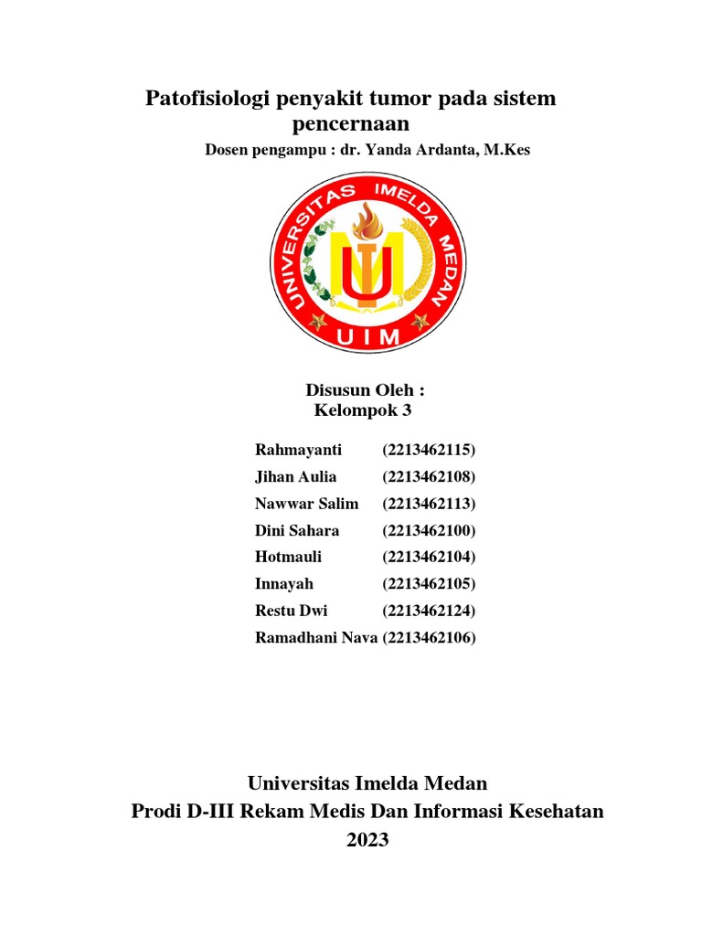 Patofisiologi Penyakit Tumor Pada Sistem Pencernaan | PDF | Sains ...