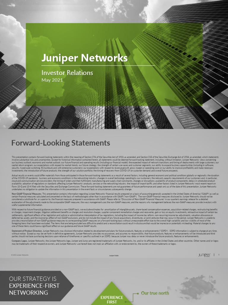 Juniper Networks IR Presentation May 2021 PDF | PDF | Juniper Networks | Cloud Computing
