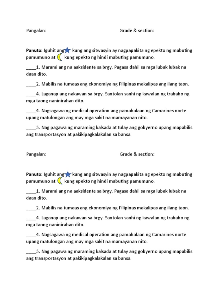 Activity Sheet Ap | PDF