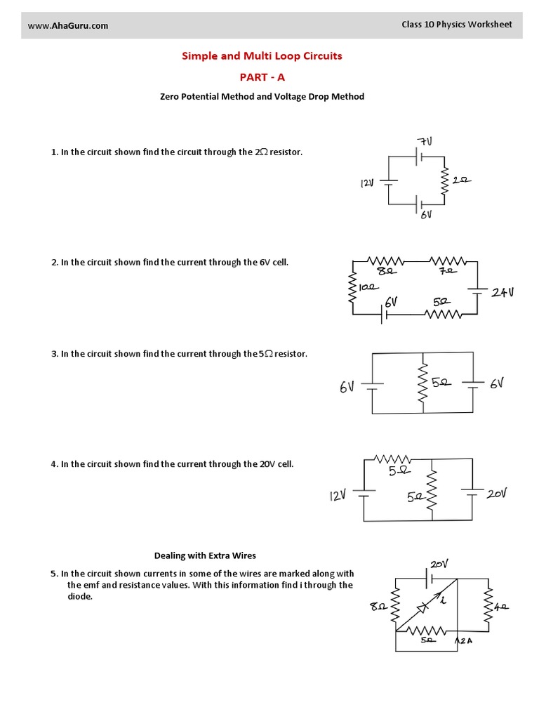 Multi_loop_Circuits_Student_copy | PDF | Electrical Network | Resistor