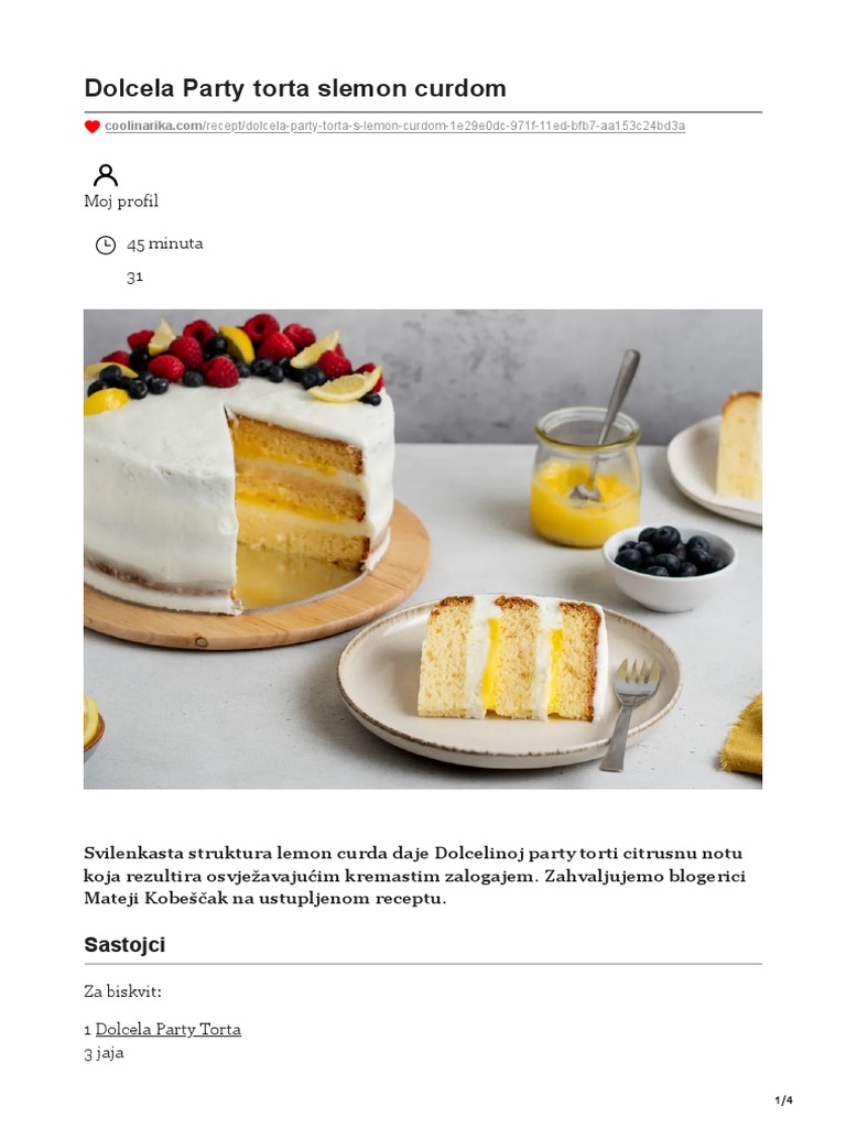 Dolcela Party Torta Slemon Curdom | PDF