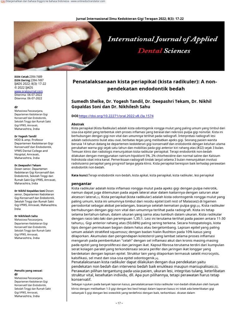 kista periapikal.en.id | PDF
