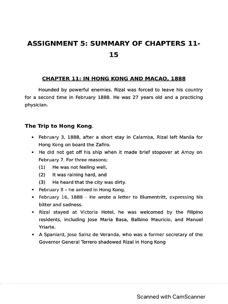 Rizal Summary Chapter 11 15 PDF | PDF