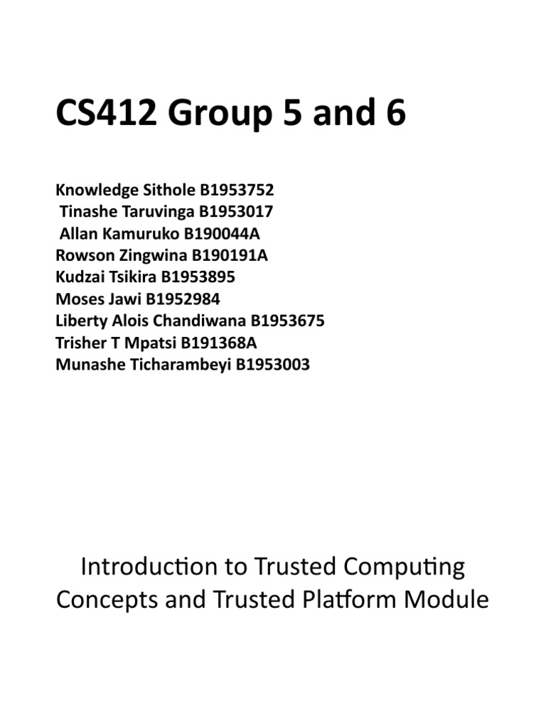 CS412 Group 5 and 6 PRESENTATION 1 | PDF | Key (Cryptography) | Systems ...