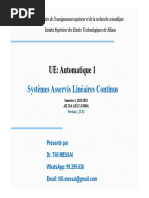 Cours d'Automatique : Asservissement Linéaire | PDF | Régulation ...