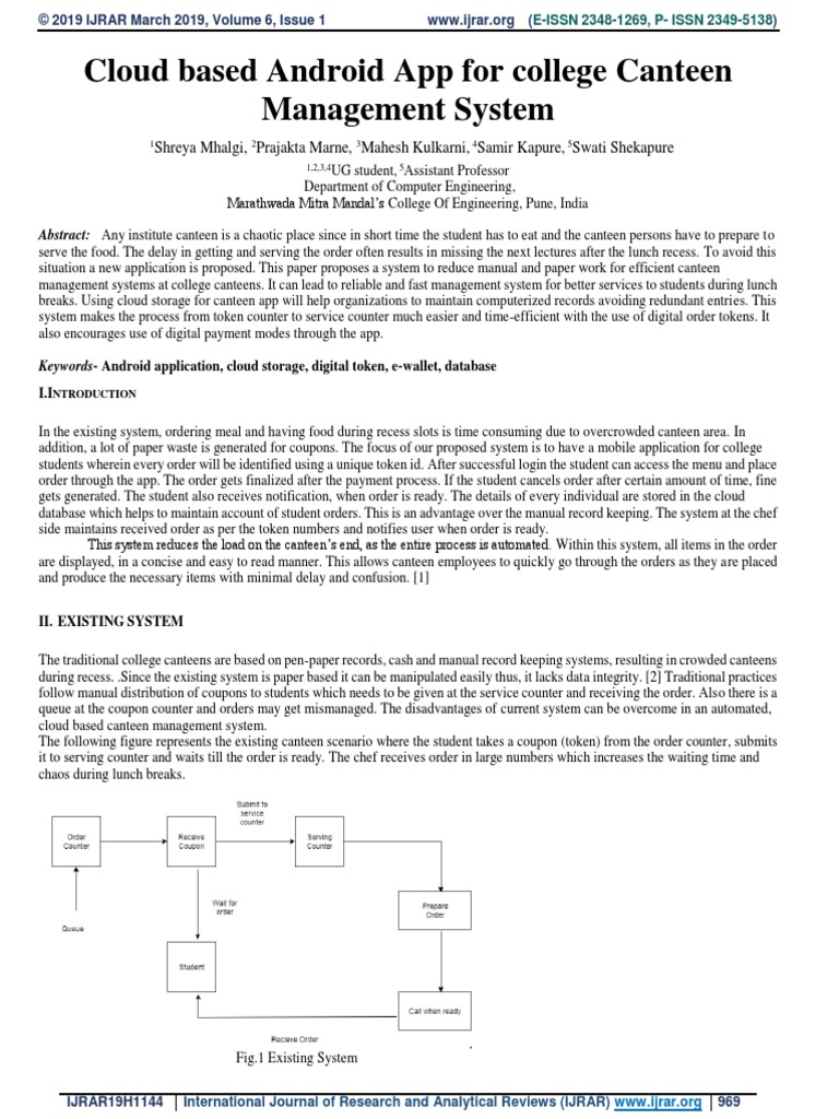 Cloud Based Android App For College Canteen Management System PDF | PDF | Cloud Computing ...