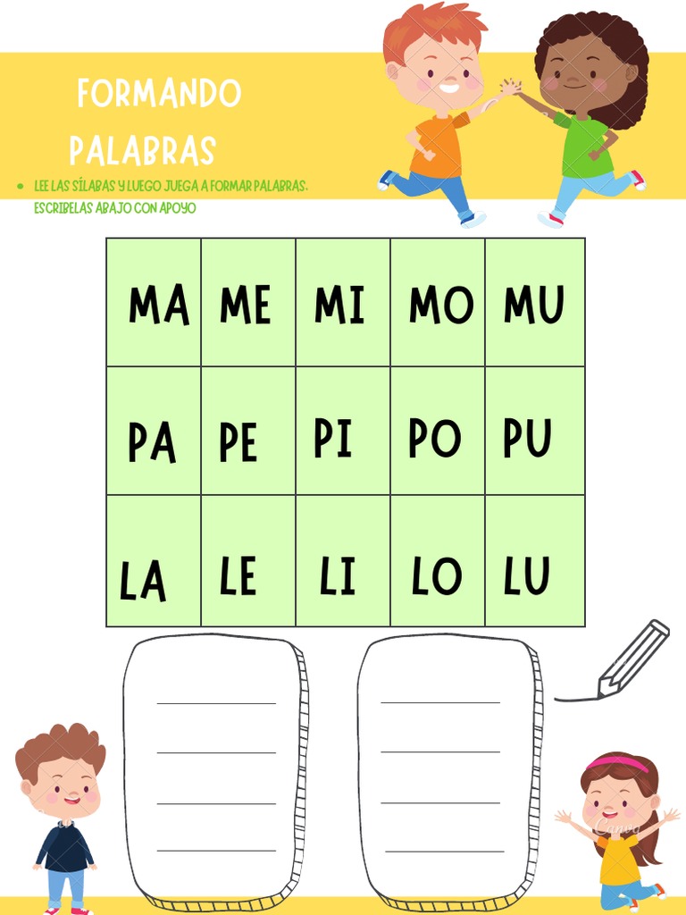 Formando Palabras con Sílabas | PDF