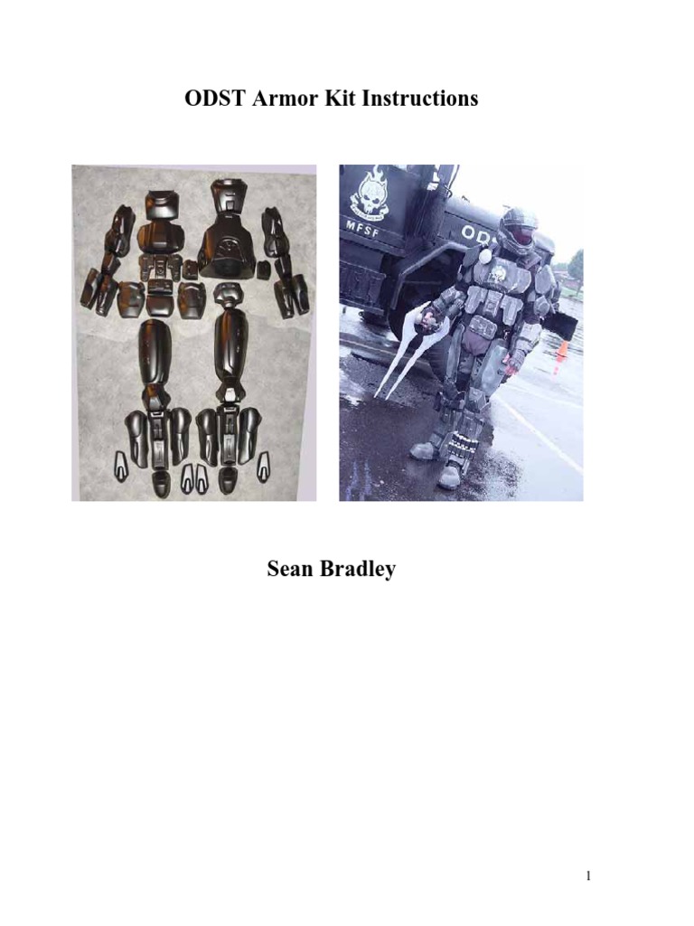 ODST Armor Kit Instructionsa PDF | PDF | Fiberglass | Rivet