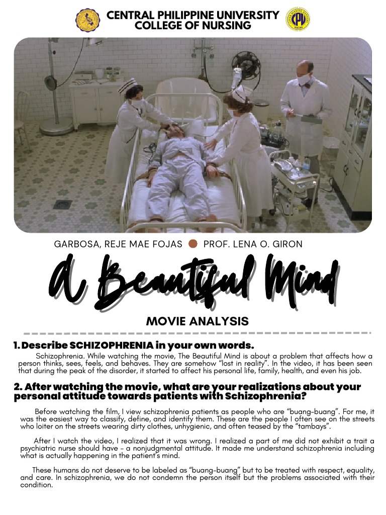 A Beautiful Mind (Movie Analysis) - GARBOSA, RM | PDF | Schizophrenia ...