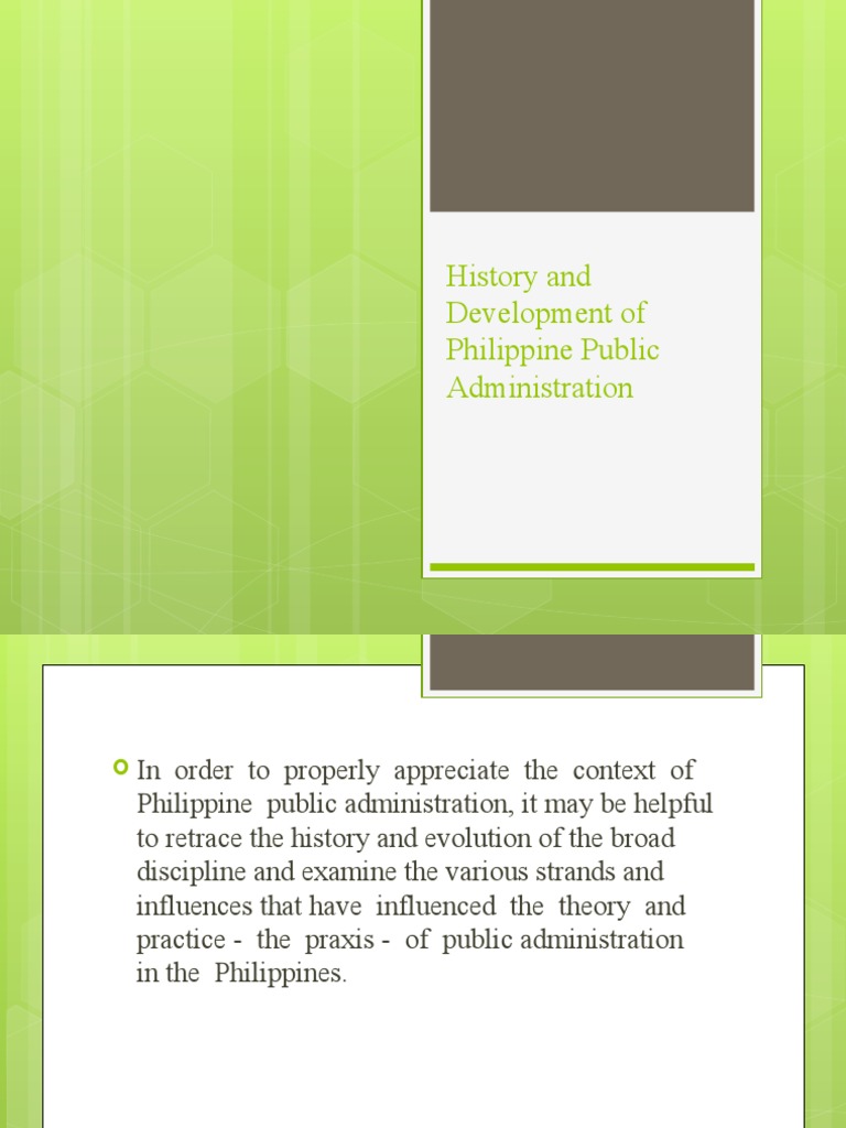 Evolution of Philippine Public Administration | PDF | Public Administration | Governance