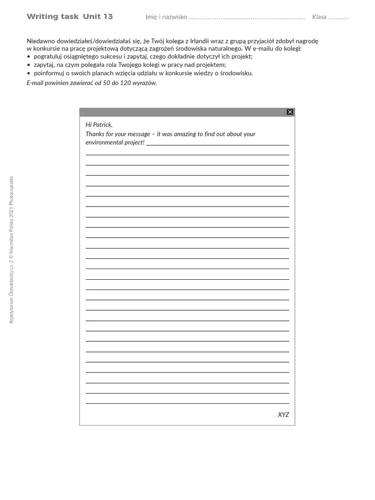 Unit 13 Writing Task | PDF
