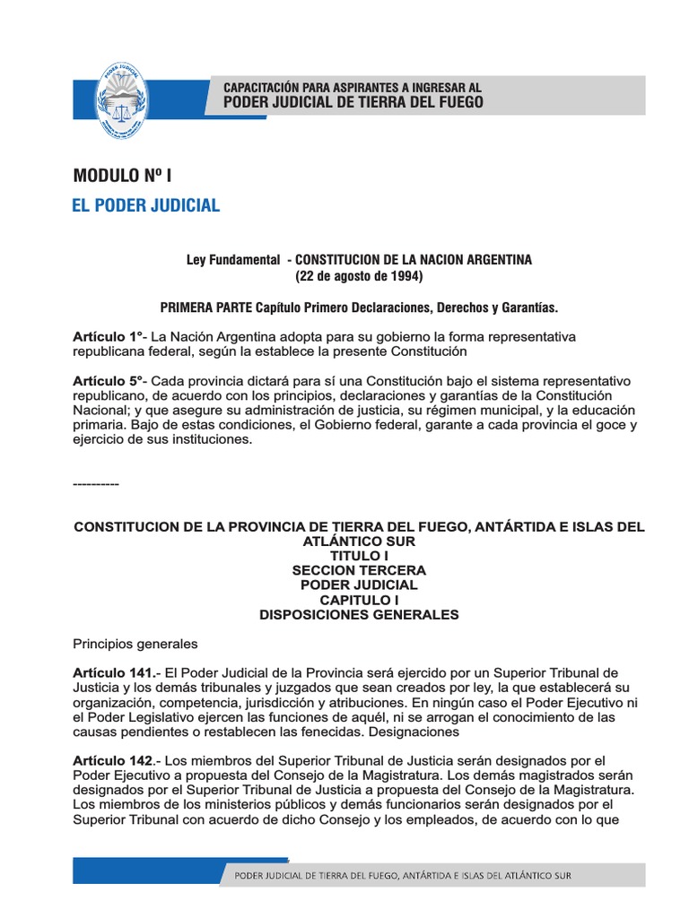 MODULO I - PODER JUDICIAL IIpdf | PDF | Judicaturas | Fiscal