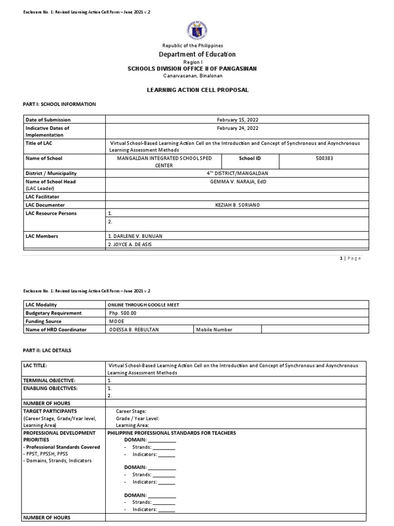 Enclosure-No.-1-Revised-Learning-Action-Cell-Form-June-2021-v.2 ...