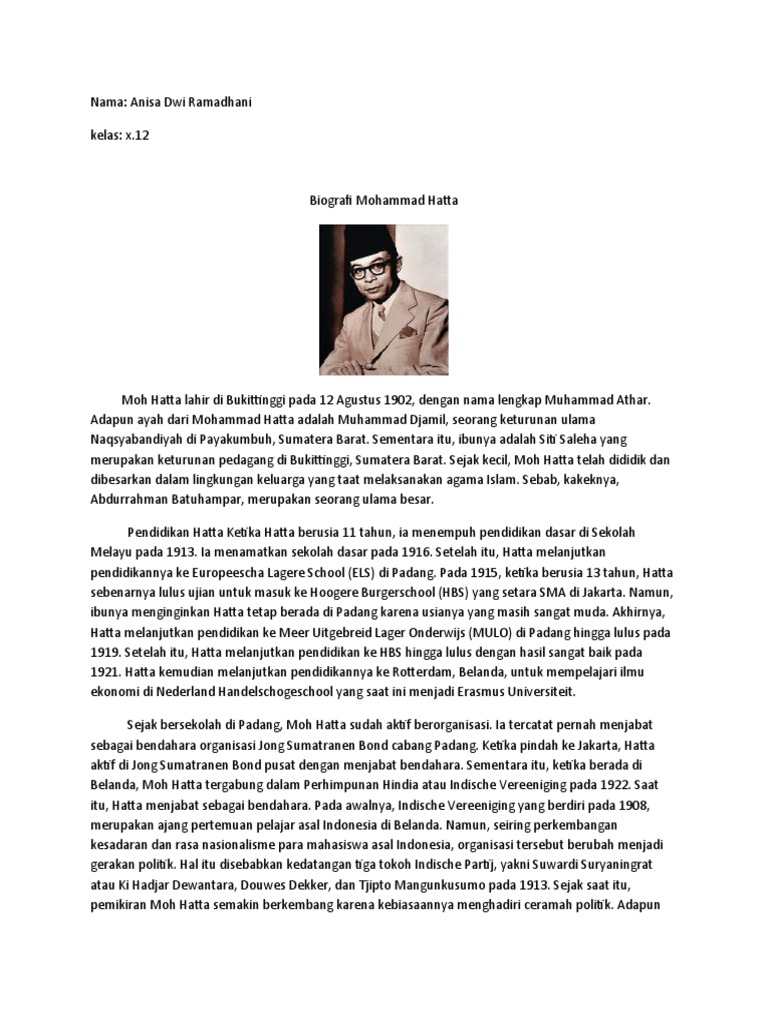Biografi Moh Hatta | PDF