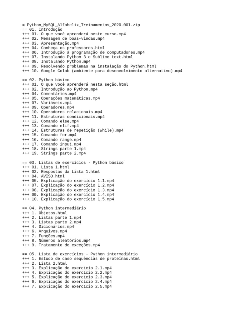 Python MySQL Alfahelix Treinamentos 2020 | PDF | Engenharia de Software ...