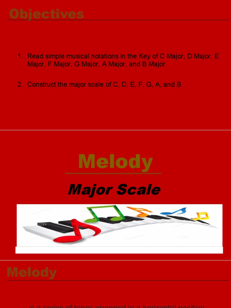 Music 6 Lesson 4 Melody Major Scale | PDF | Interval (Music) | Scale ...