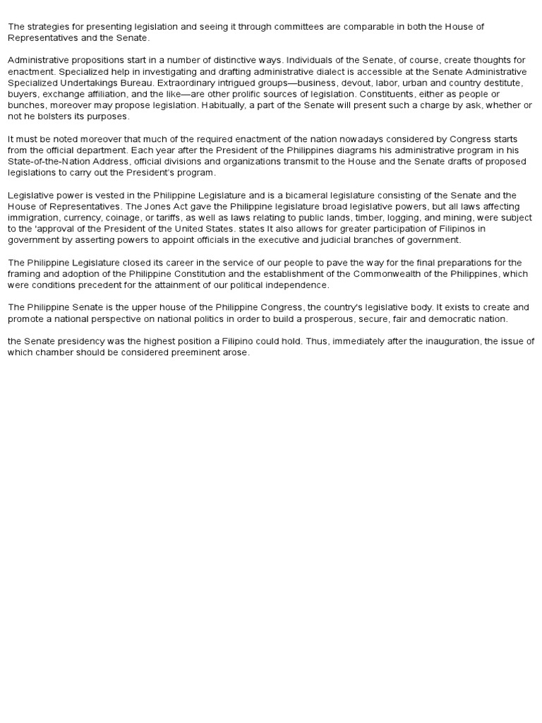 Politics Assignment | PDF | Legislature | United States Senate